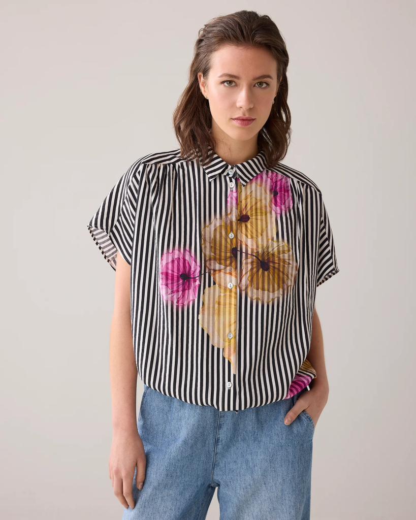 SUMMUM - Multicolour Boxy Blouse With Flower Pattern – Energy Clothing ...